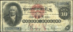 Value of $10 Silver Certificate - Antique Money