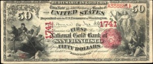 $50 National Currency Note Values - Antique Money